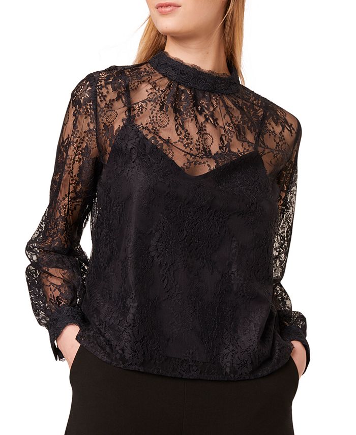 French Connection Lace Top & Reviews - Tops - Women - Macy's