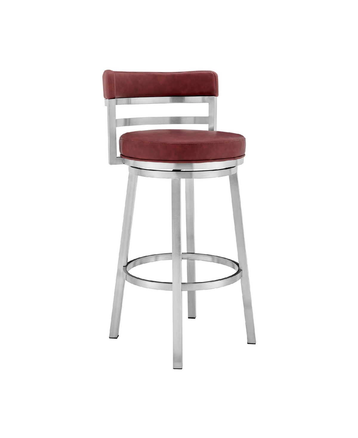 Click here for Madrid Contemporary Counter Height Barstool - Red prices