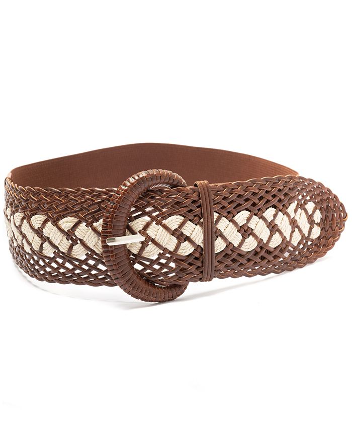 INC International Concepts Braided Stretch Belt, Created for Macy's - Macy's