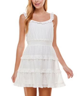 City Studios Juniors' Ruffled Fit & Flare Dress - Macy's