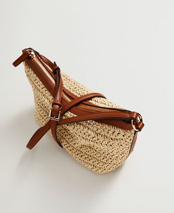 MANGO Raffia Braided Bag - Macy's