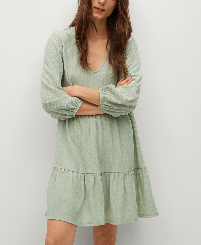 MANGO Textured Short Dress & Reviews - Women - Macy's