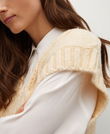MANGO Braided-Knit Vest - Macy's