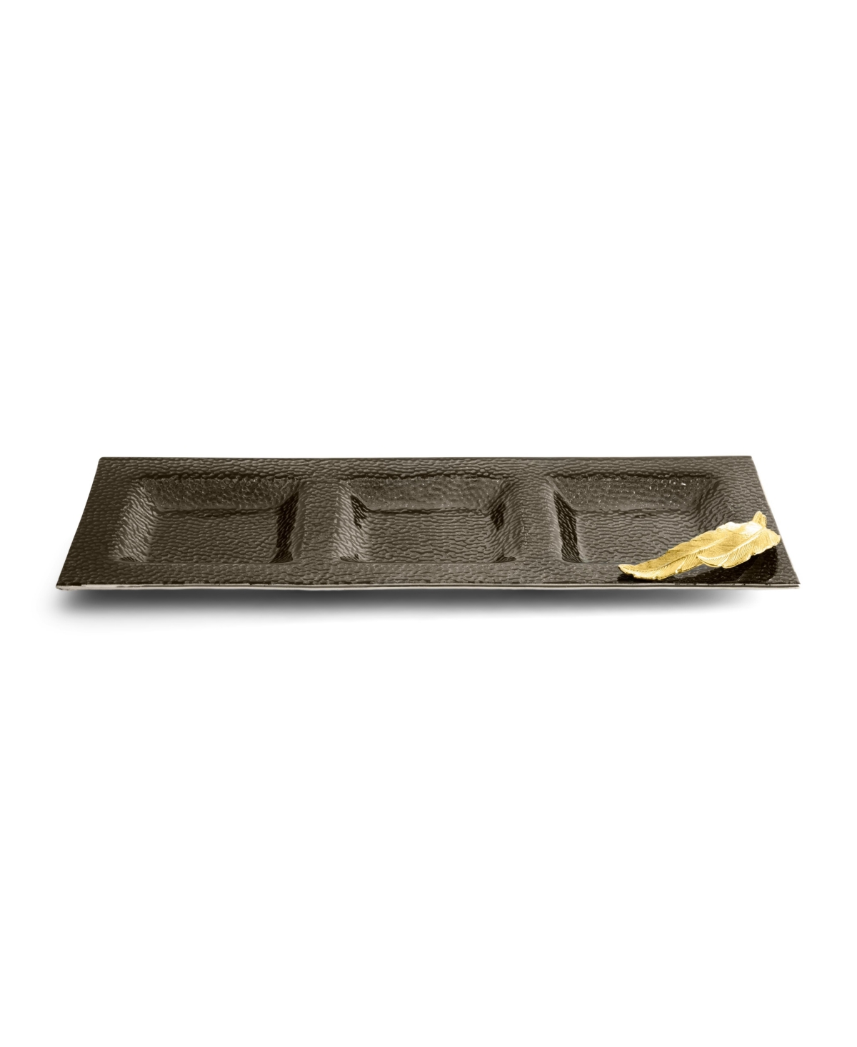 Click here for Michael Aram Gold Feather Glass Tio Platter - Gold prices