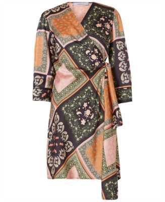 Marella Scarf-Print Wrap Dress - Macy's