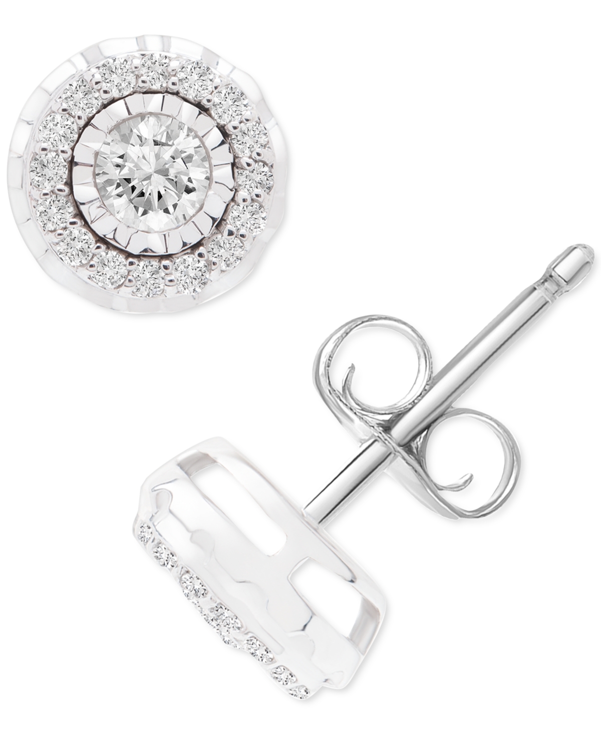 Click here for Diamond Halo Stud Earrings (1/4 ct. t.w.) in 10k W... prices