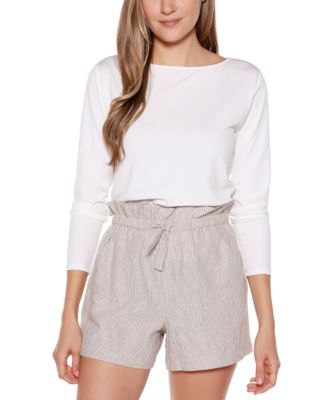 Belldini Black Label Striped Belted Shorts - Macy's
