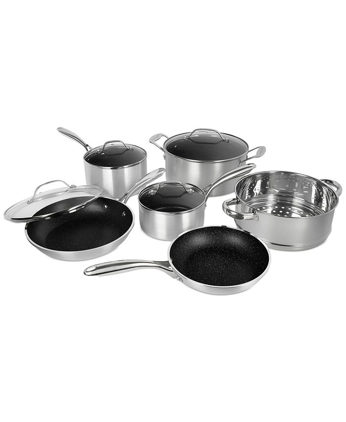 Granite Stone Diamond Silver Collection Titanium Diamond Infused Triple ...