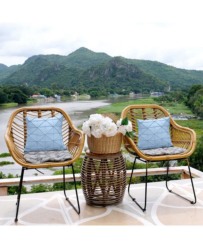 Edie@Home Fishnet Pleat Decorative Pillow, 18 x 18 & Reviews ...