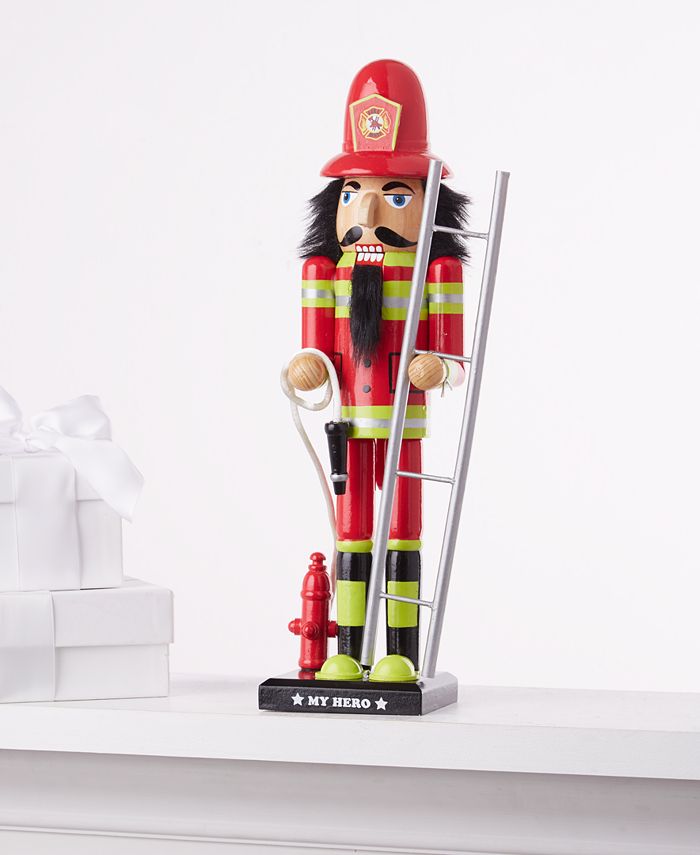 Holiday Lane 15" Firefighter Nutcracker, Created for Macy's - Macy's