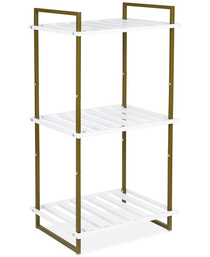 Honey Can Do 3-Tier Tubular Steel Slatted Shelving Unit - Macy's