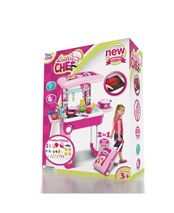 Toy Chef 2-in-1 Portable Toy Kitchen Set, 26 Pieces - Macy's