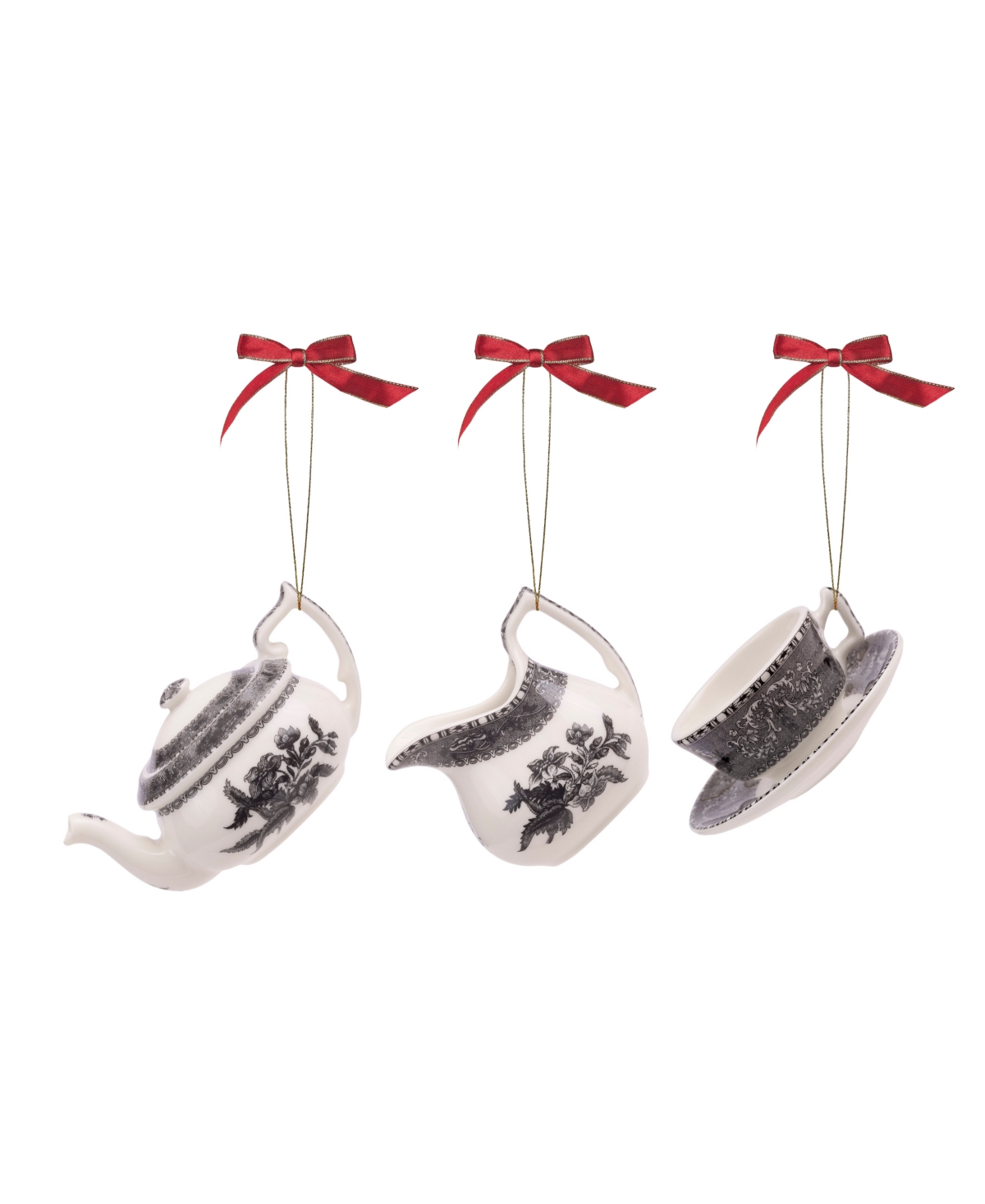 Click here for Spode Heritage Tea Set Ornaments  3 Pieces - White... prices