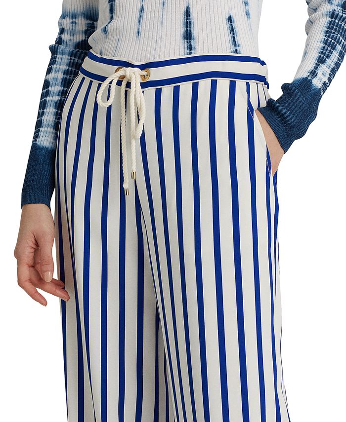 Lauren Ralph Lauren Striped Wide-Leg Pants - Macy's