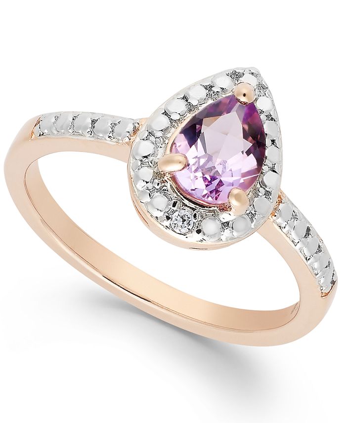 Victoria Townsend Pink Amethyst (5/8 ct. t.w.) and Diamond Accent Ring ...