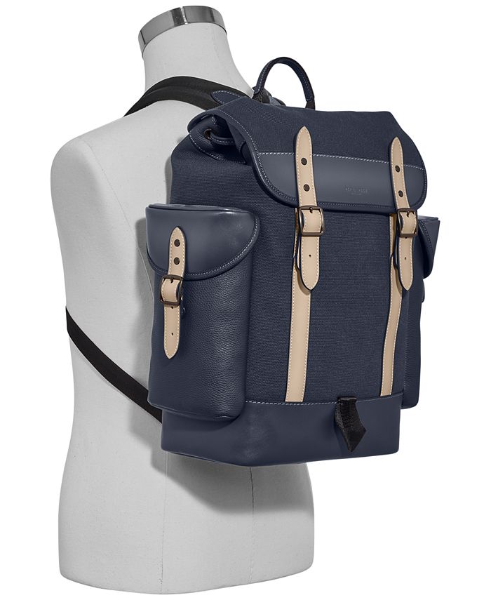 COACH Men's Hitch Backpack In Organic Cotton Canvas - Macy's