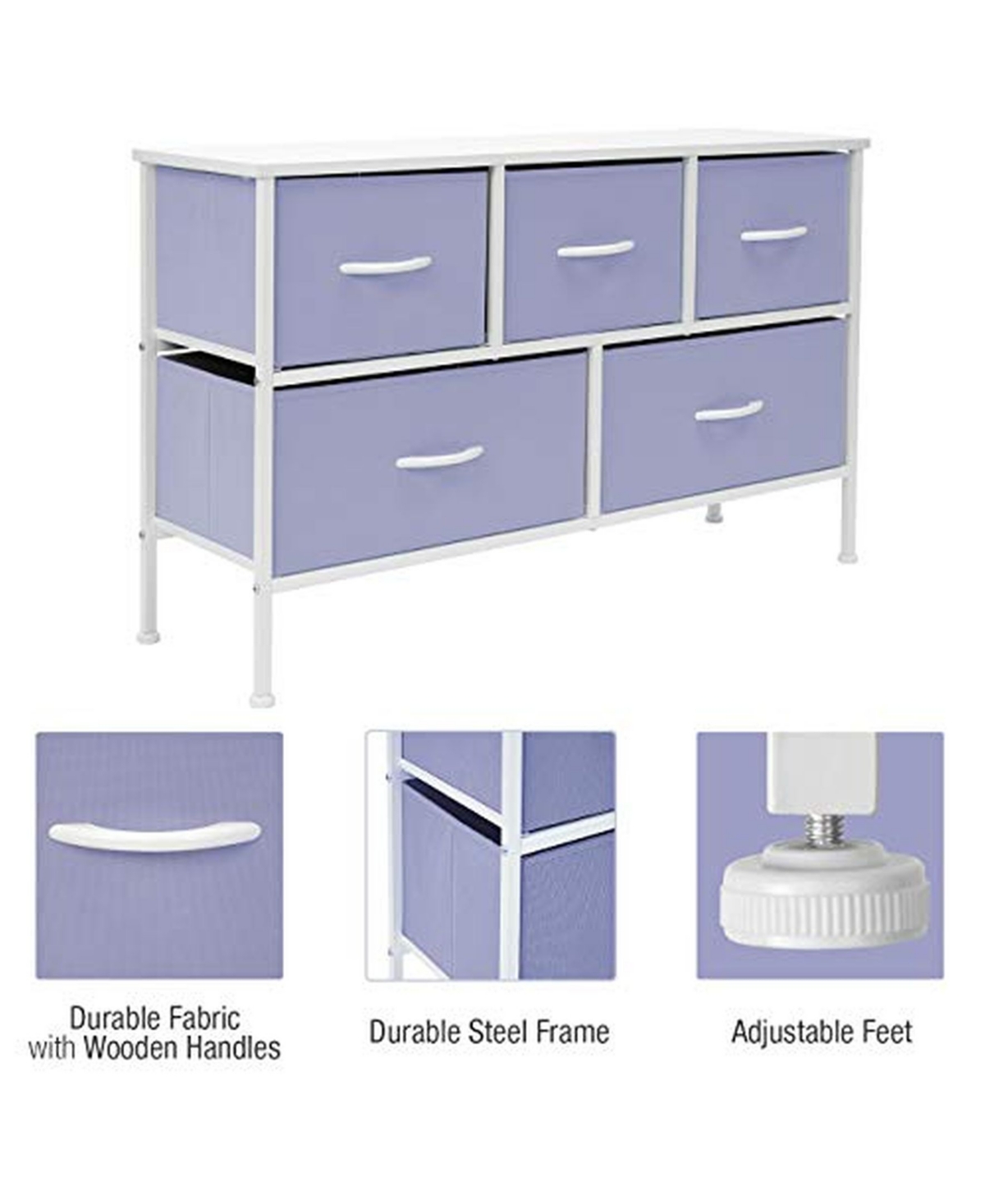 Click here for Sorbus 5 Drawers Dresser- Storage Unit with Steel... prices