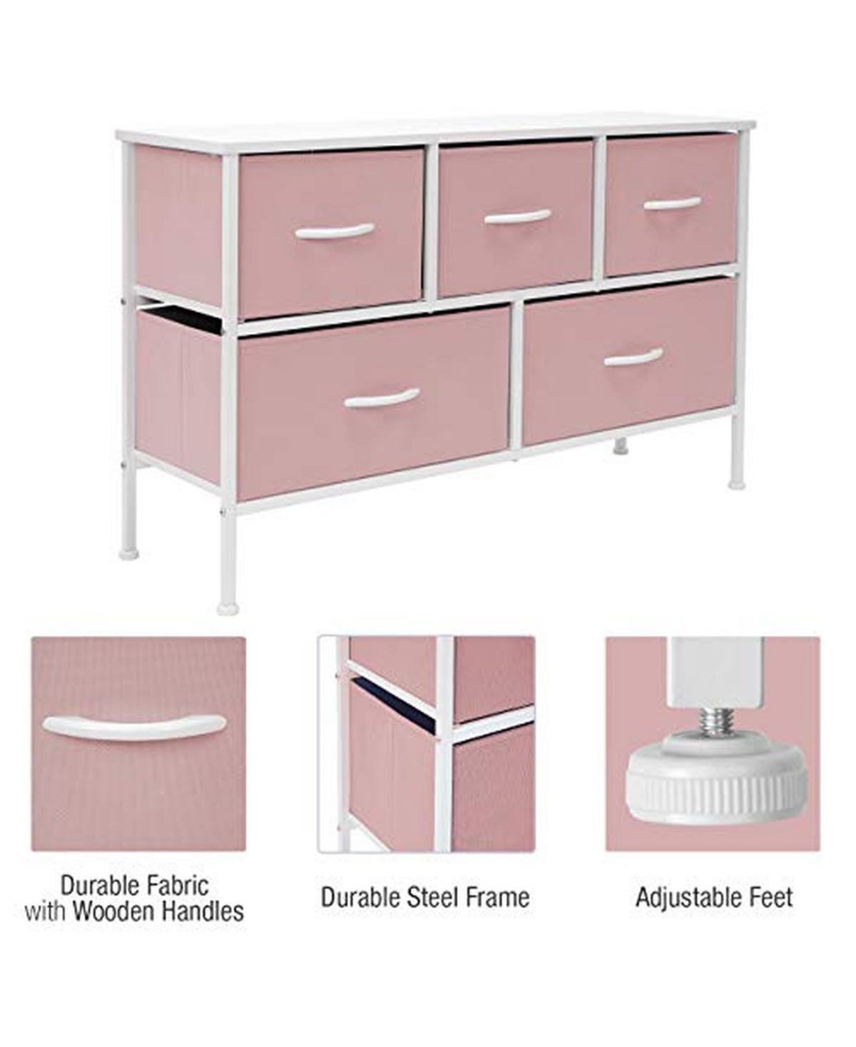 Click here for Sorbus 5 Drawers Dresser- Storage Unit with Steel... prices