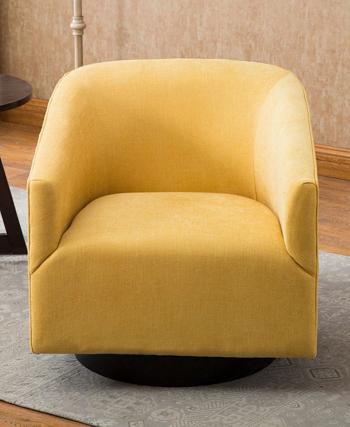 Comfort Pointe Geneva Wood Base Swivel Chair & Reviews - Furniture - Macy's