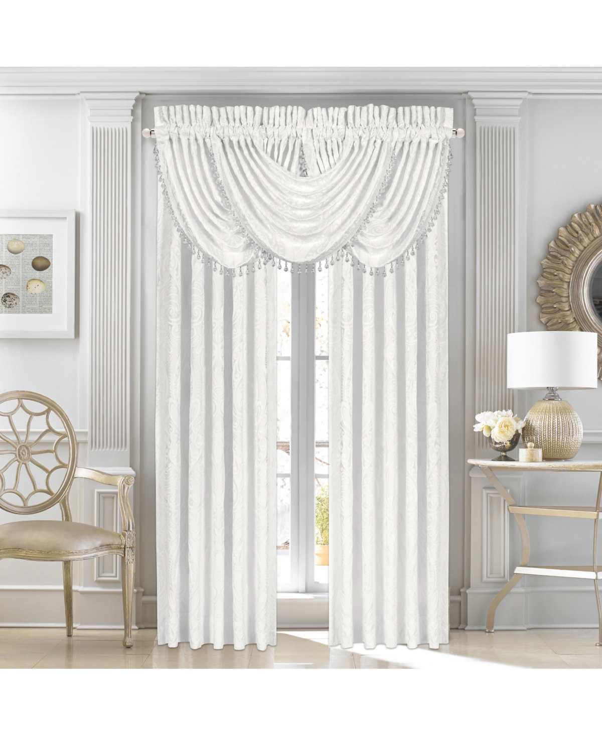 Click here for J Queen New York Bianco Waterfall Window Valance... prices
