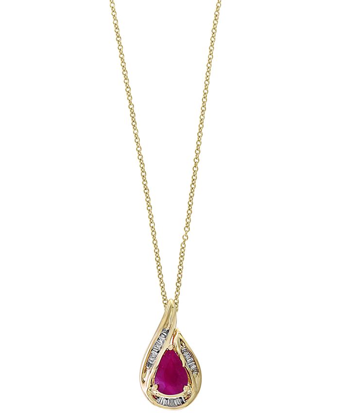 EFFY Collection EFFY® Ruby (5/8 ct. t.w.) & Diamond (1/10 ct. t.w ...