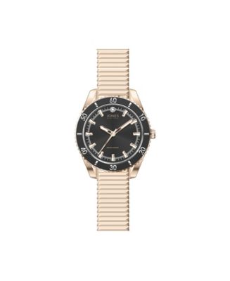 Jones New York Women's Genuine Diamond Black Dial and Rose Gold-Tone ...