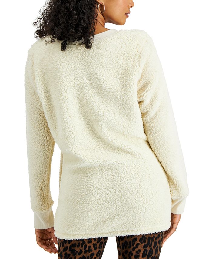 Style & Co Solid Sherpa Top, Created for Macy's - Macy's