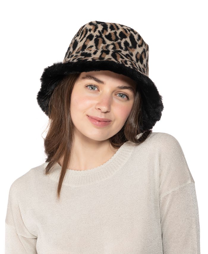 INC International Concepts Reversible Faux Fur Bucket Hat, Created for ...