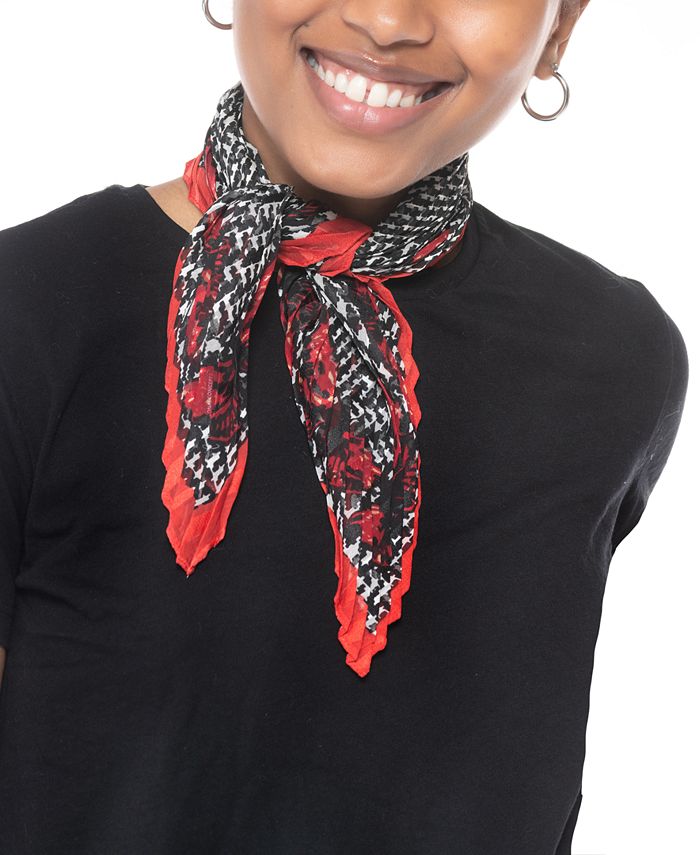 INC International Concepts Pleated Printed Square Scarf, Created for ...