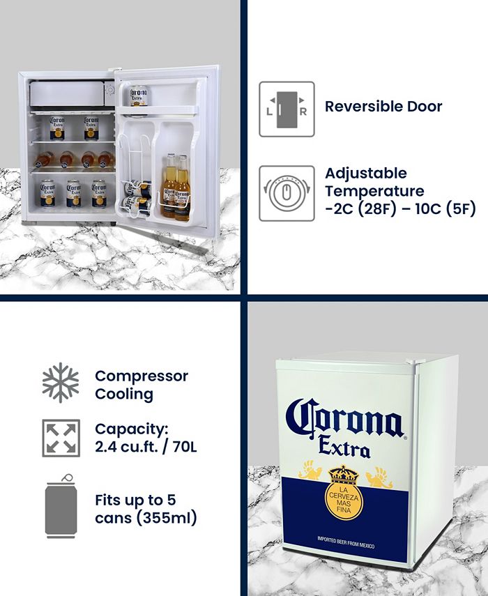Corona Mini Beer Fridge, 2.4 Cubic Feet, 70 L/ 74 Quart - Macy's