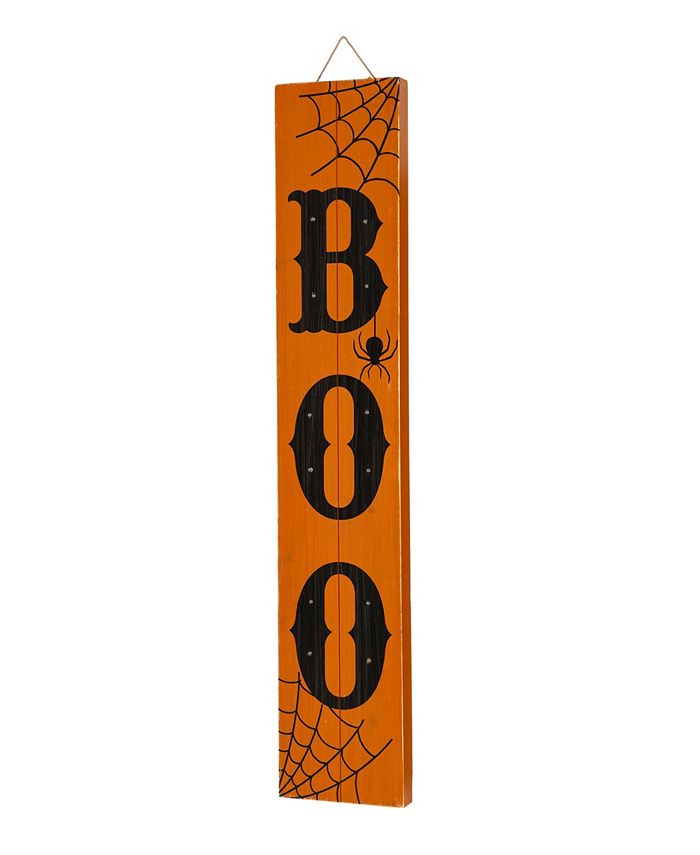 Glitzhome 42" H Lighted Wooden BOO Porch Sign - Macy's