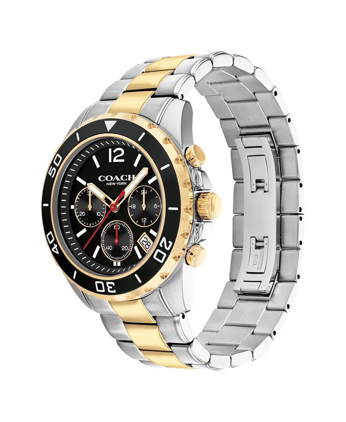 COACH Men's Kent Two-Tone Stainless Steel Bracelet Watch 44mm & Reviews ...