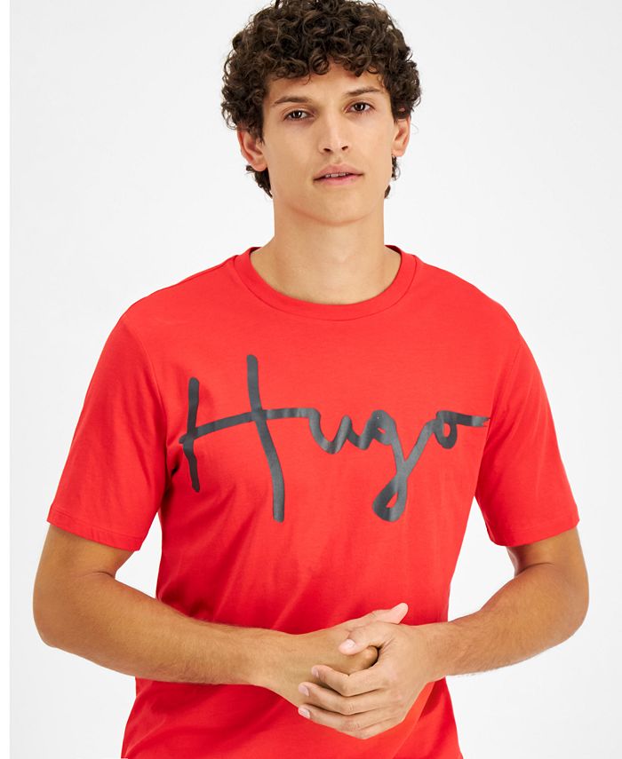 HUGO Men's Logo Script T-Shirt, Created for Macy's - Macy's