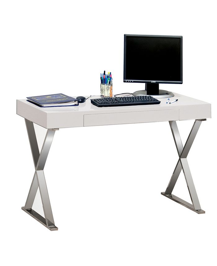 Best Master Furniture Bristleton High Gloss Task Desk - Macy's
