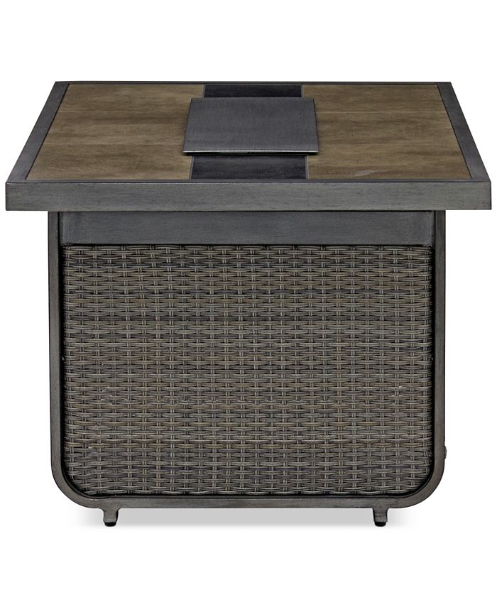 Agio CLOSEOUT! Ellsworth Outdoor Rectangular Fire Pit, Created for Macy ...