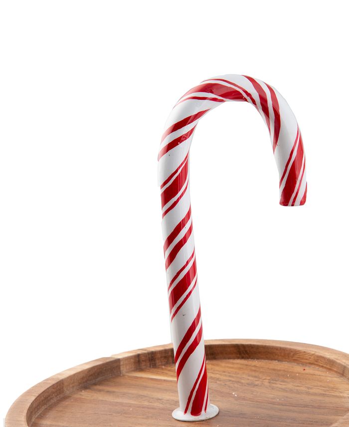 Thirstystone Candy Cane 2-Tier Dessert Stand - Macy's