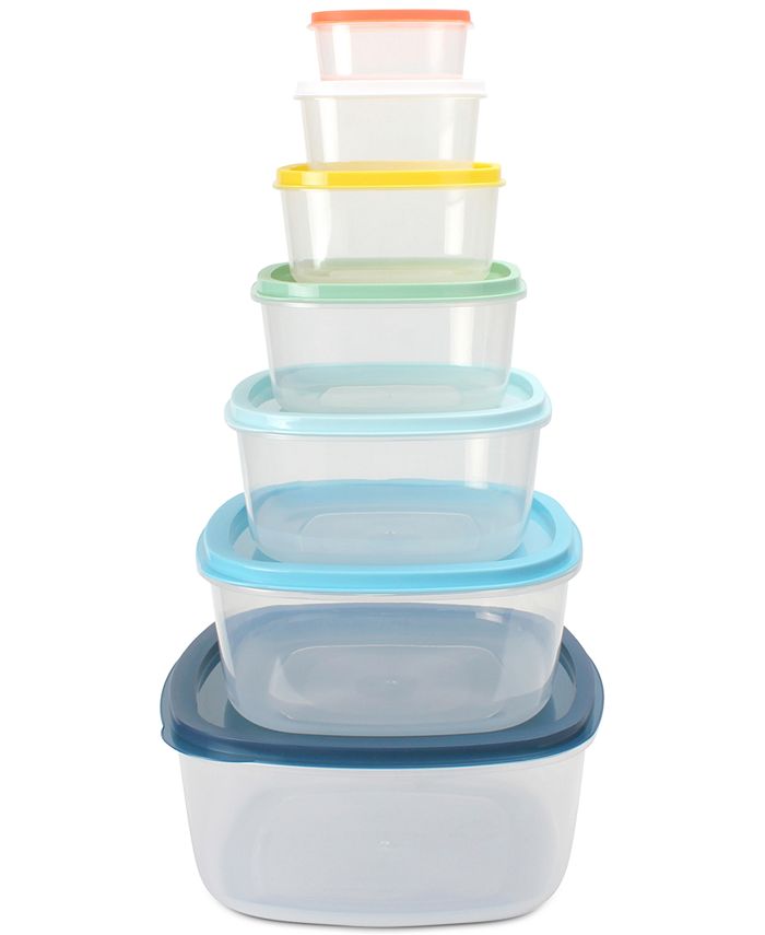 Enchante Cook With Color 14-Pc. Nesting Food Storage Set - Macy's