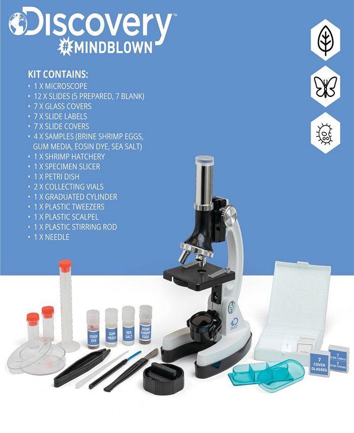 Discovery #MINDBLOWN 48 Piece Microscope Set with Case - Macy's