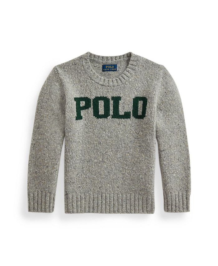 Polo Ralph Lauren Toddler Boys Logo Wool-Blend Sweater - Macy's