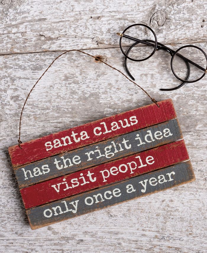 Primitives by Kathy Slat Ornament - Santa Claus - Macy's