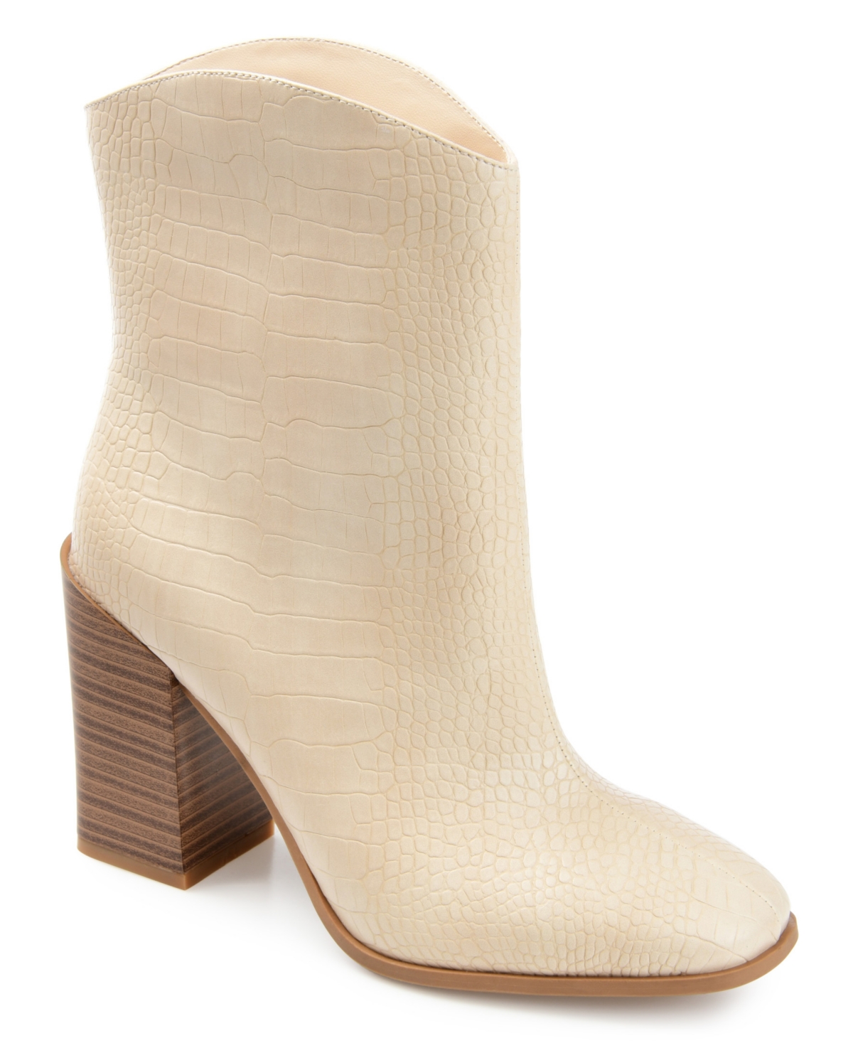 Journee Collection Womens Brekinn Western Booties - Ivory