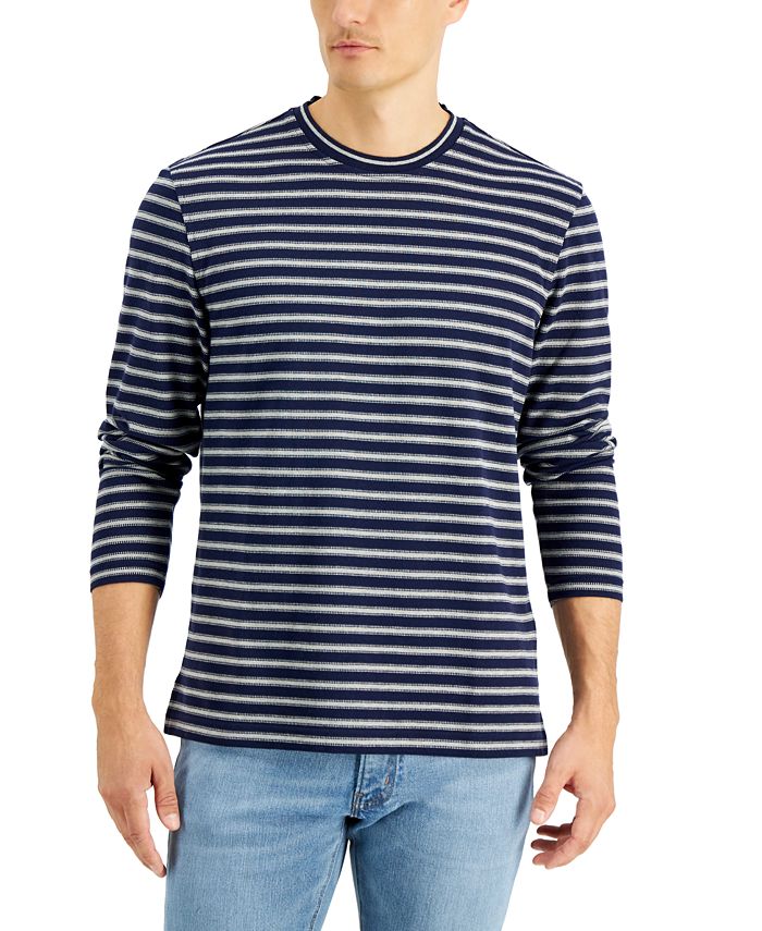 Club Room Mens Performance Pique Striped Shirt Created For Macys
