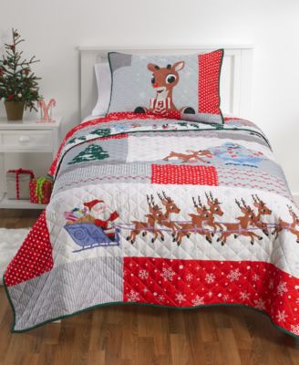 Rudolph the Red-Nosed Reindeer 3-Pc. Full/Queen Quilt Set - Macy's