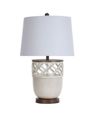 Ivory Open Work Molded Table Lamp - Macy's