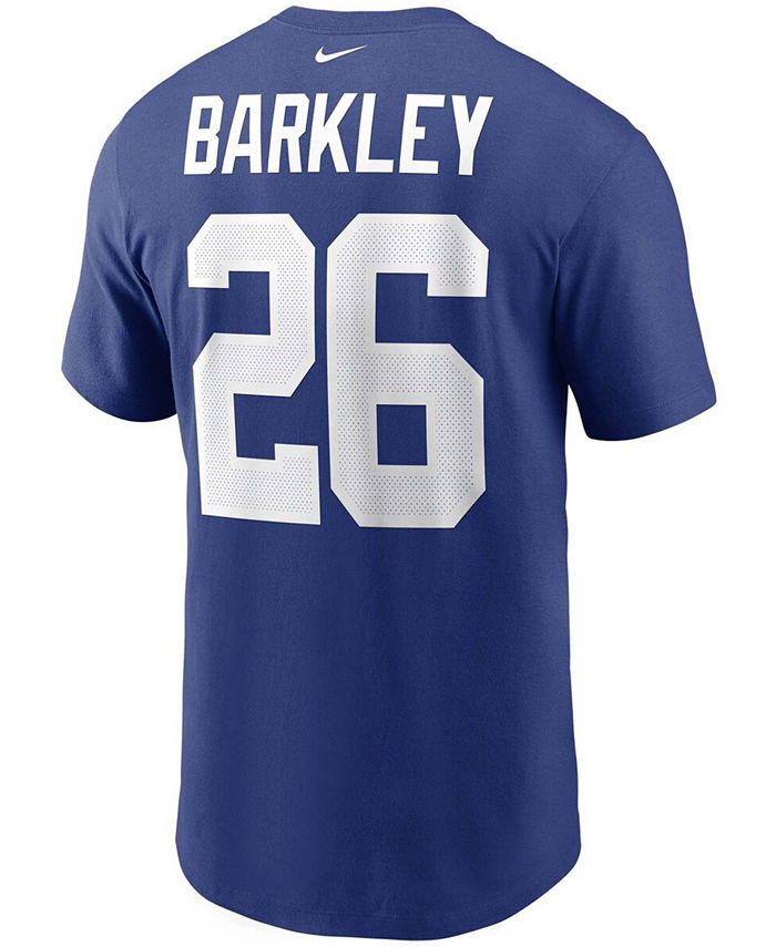 Nike Men's Saquon Barkley Royal New York Giants Name and Number T-shirt ...