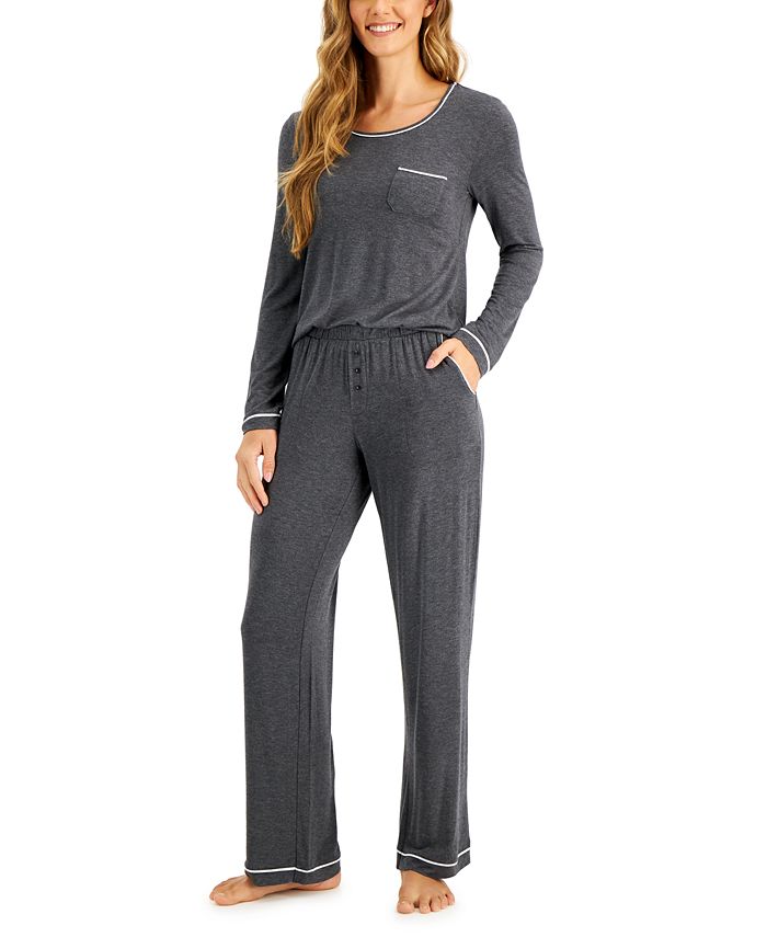 Alfani Knit Pajama Set, Created for Macy's & Reviews - All Pajamas ...