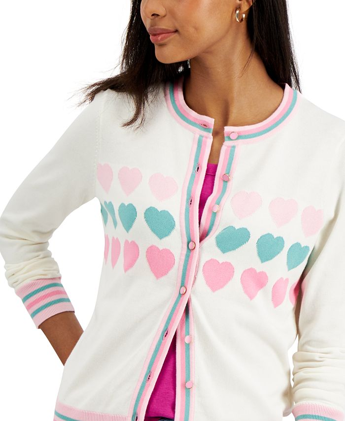 Charter Club Hearts Cardigan, Created for Macy's - Macy's