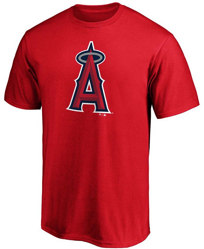 Fanatics Men's Red Los Angeles Angels Official Logo T-shirt - Macy's