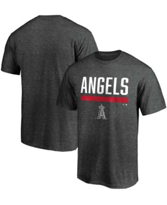 Men's Charcoal Los Angeles Angels Win Stripe T-shirt - Macy's