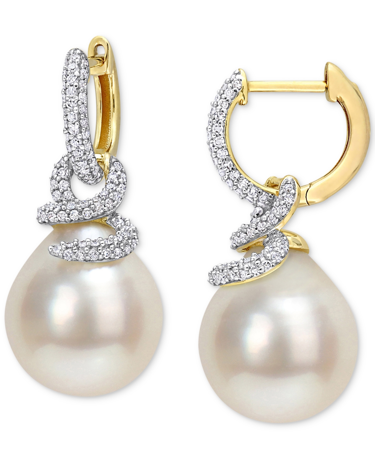 Click here for Cultured South Sea Pearl (10mm) & Diamond (1/2 ct.... prices